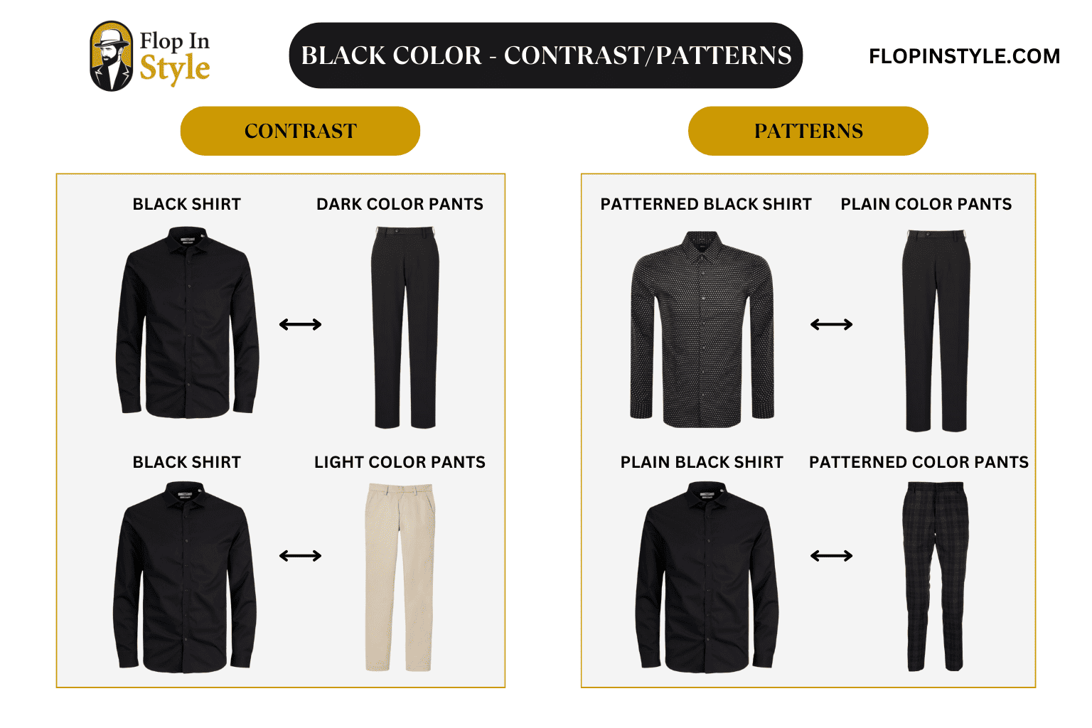 What Color Pants Go With A Black Shirt? (Outfit Ideas)