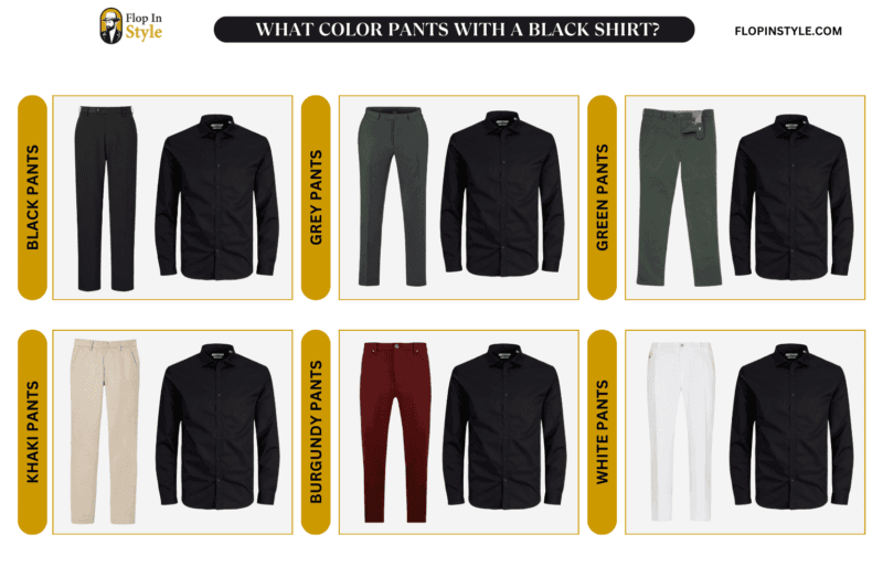What Color Pants Go With A Black Shirt? (Outfit Ideas)