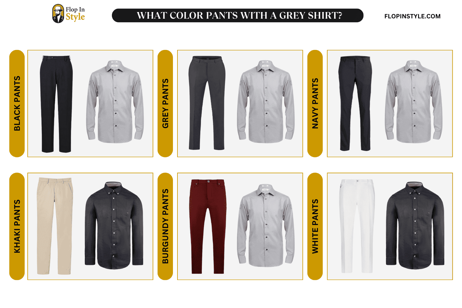 What Color Pants Go With A Grey Shirt? (Outfit Ideas)
