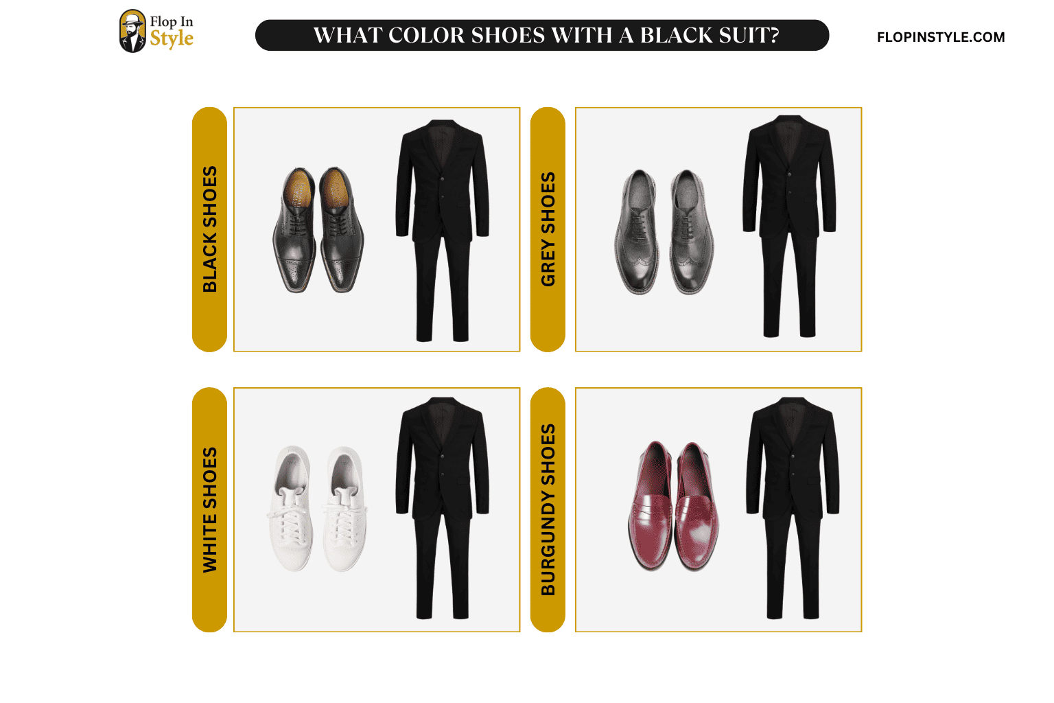What Color Shoes With A Black Suit? (Outfit Ideas)