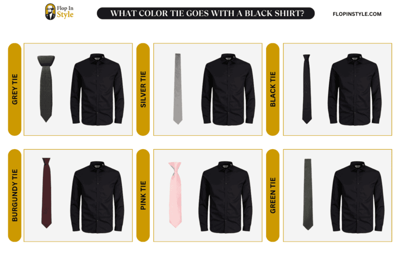 What Color Tie Goes With A Black Shirt? (Outfit Ideas)