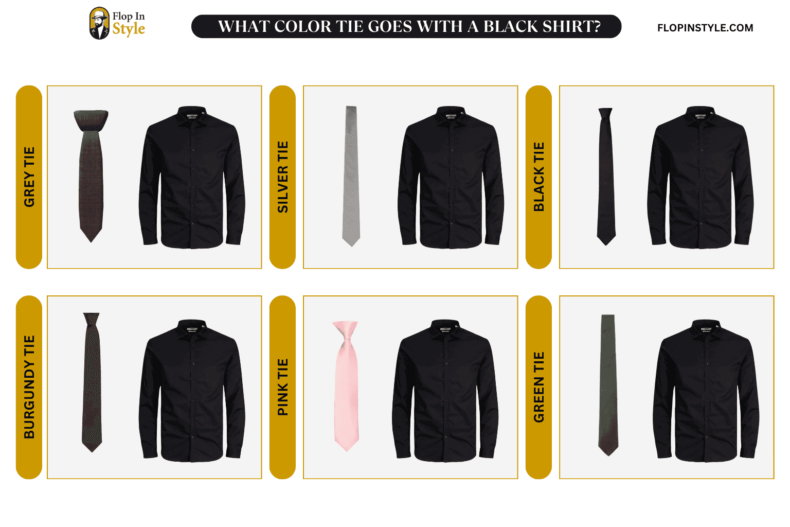 What Color Tie Goes With A Black Shirt? (Outfit Ideas)