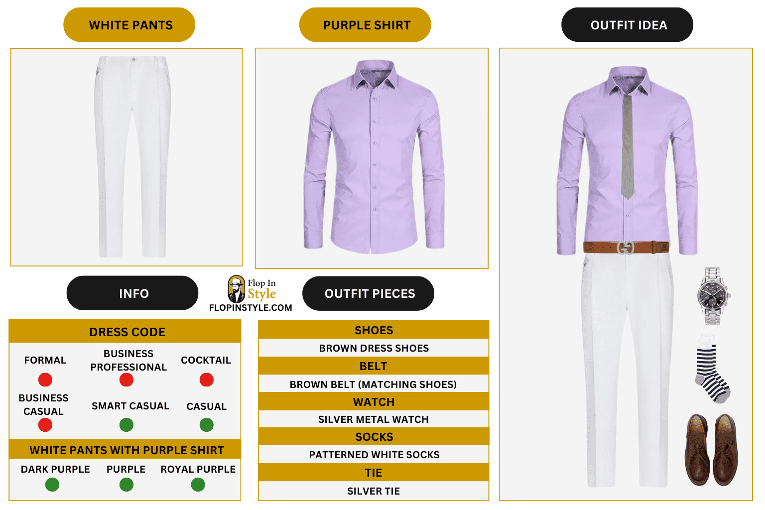 What Color Pants With A Purple Shirt? (Outfit Ideas)