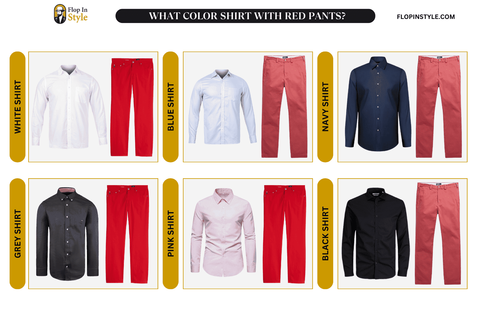 What Color Shirt With Red Pants? (Outfit Ideas)