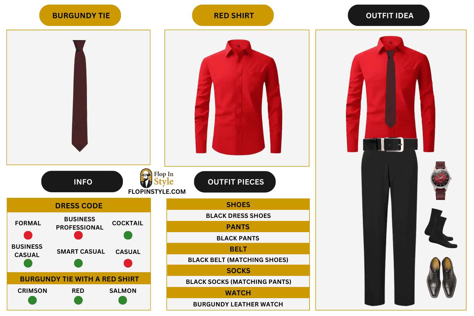 What Color Tie Goes With A Red Shirt? (outfit Ideas)