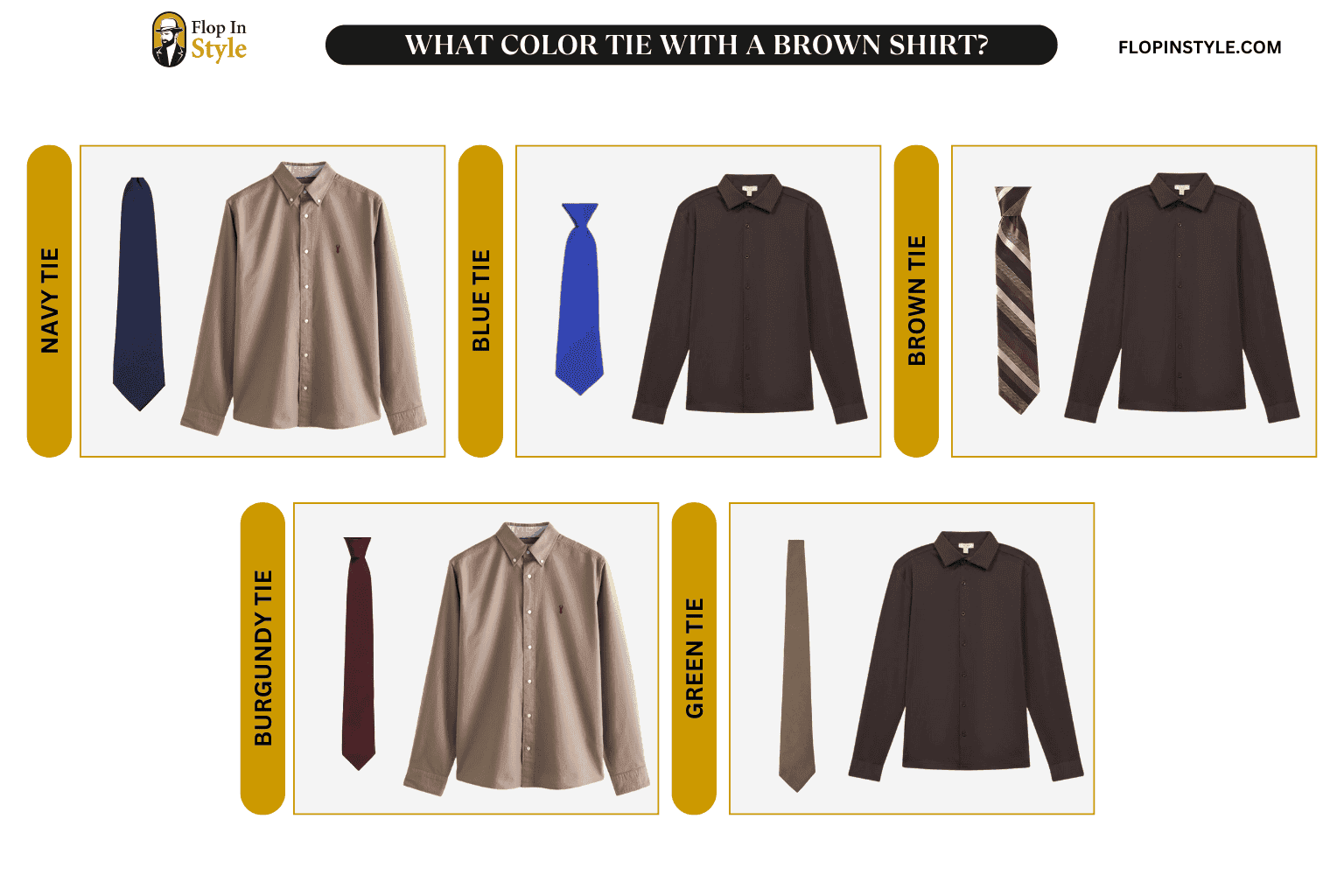 What Color Tie Goes With A Brown Shirt? (Outfit Ideas)