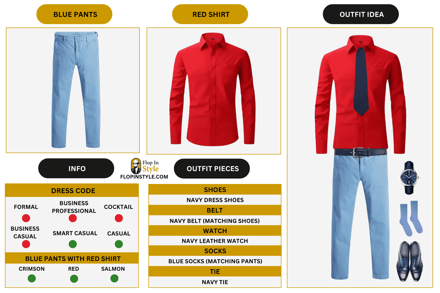 What Color Pants With A Red Shirt? (Outfit Ideas)