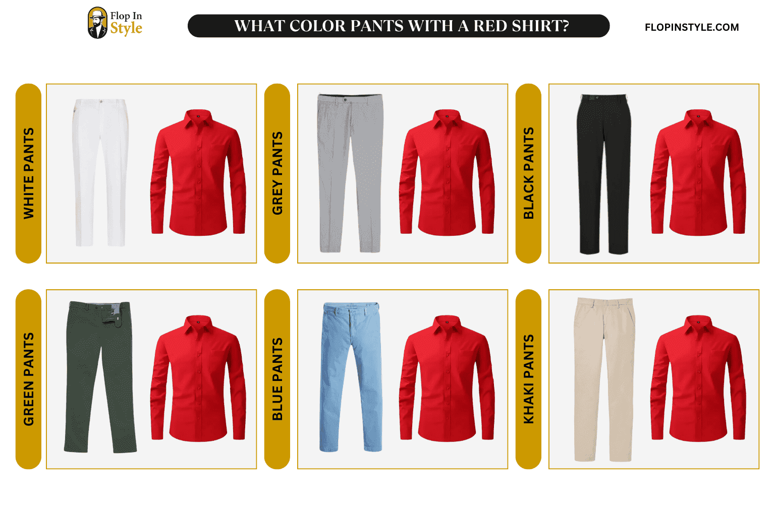 What Color Pants With A Red Shirt? (Outfit Ideas)