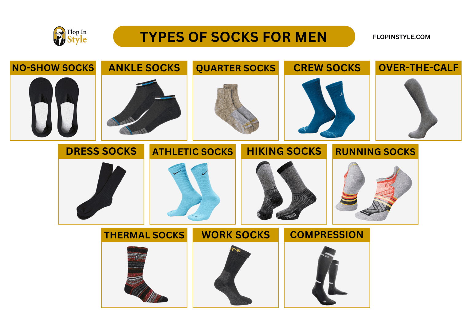 12 Types Of Socks For Men You Should Own