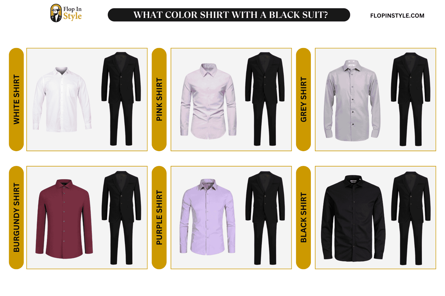 What Color Shirt With A Black Suit? (Outfit Ideas)