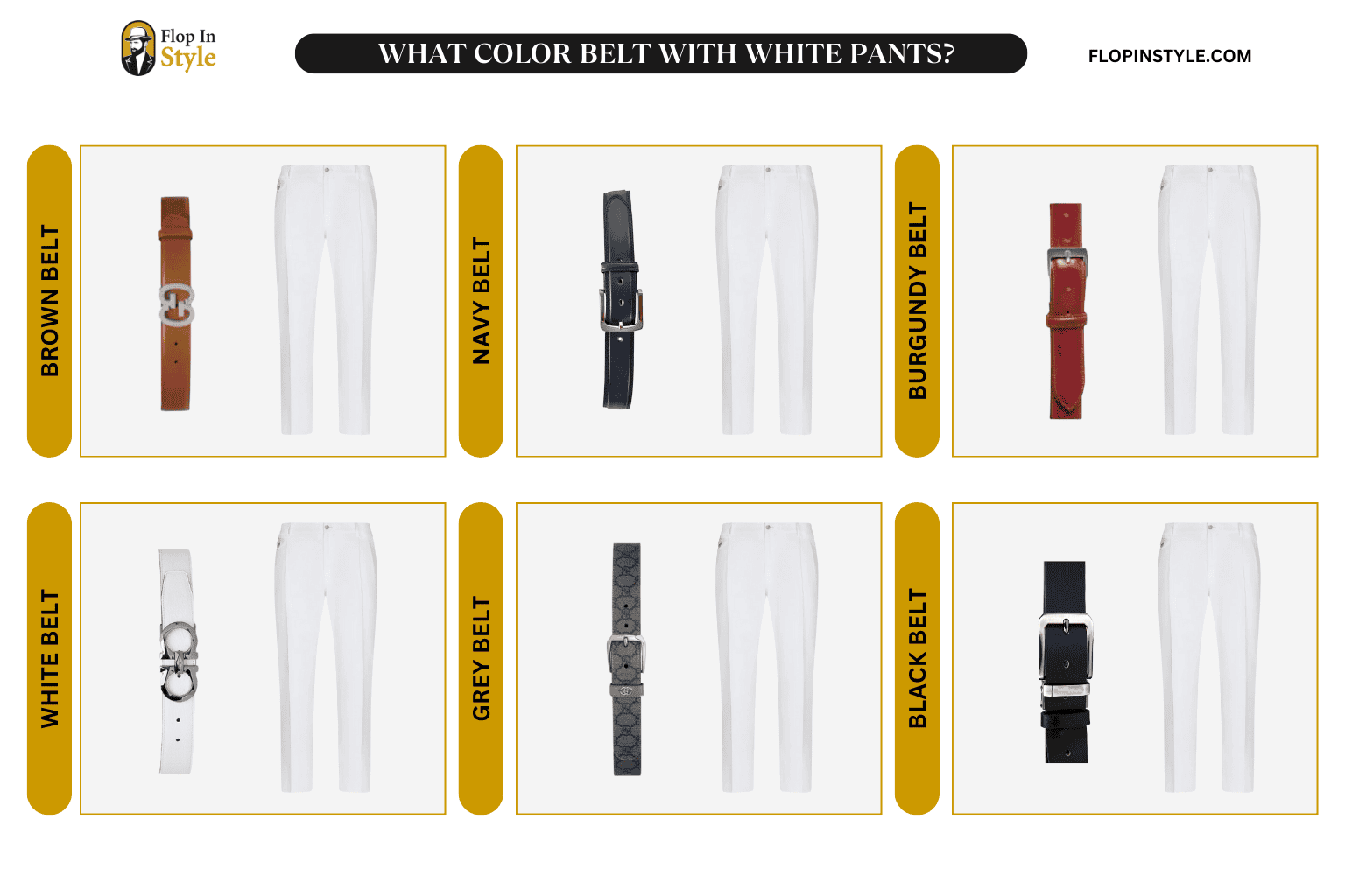 What Color Belt With White Pants? (Outfit Ideas)